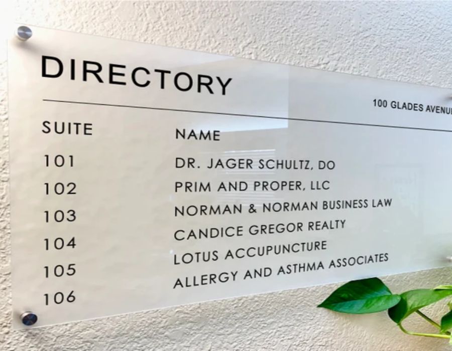 Directory Signage in Dubai, UAE | Deluxe Printing